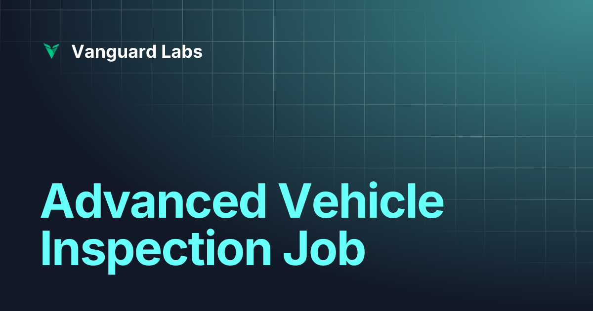 Advanced Vehicle Inspection Job | Vanguard Labs